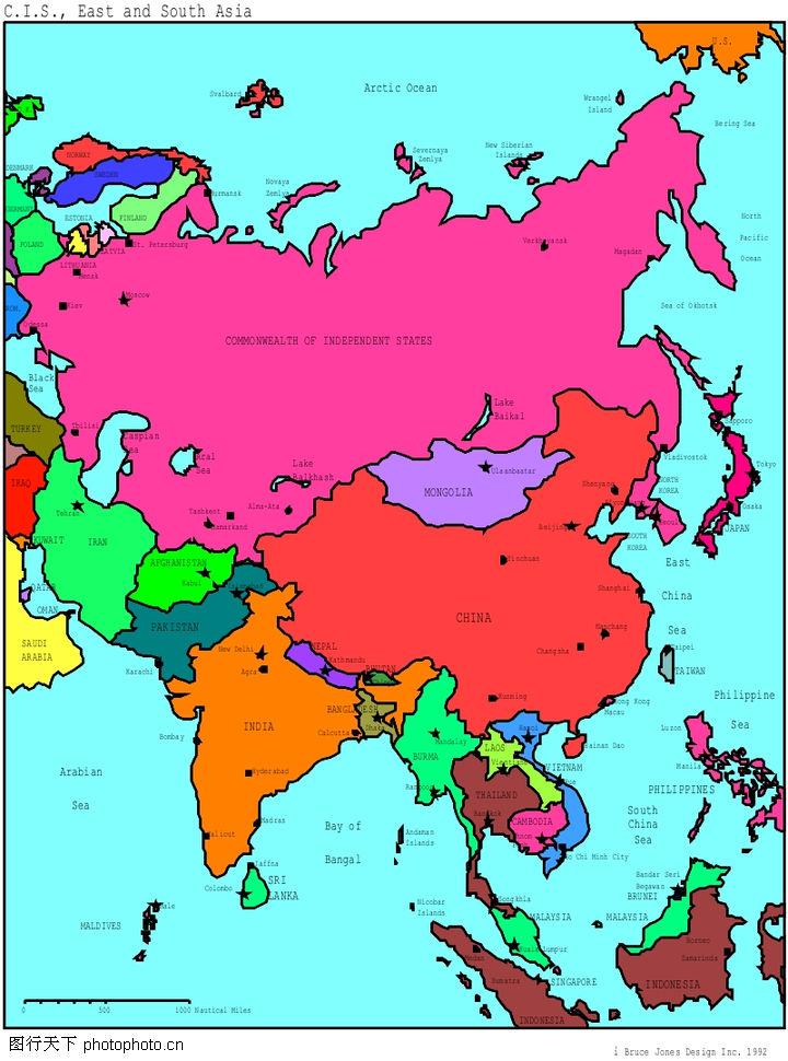 世界地图0191-世界地图图-名胜地理图库